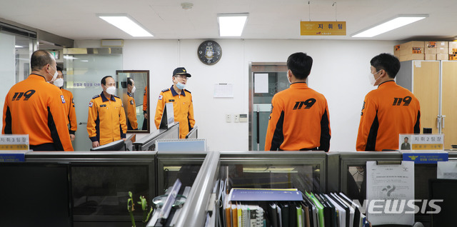 서울시 소방재난본부 코로나19 대응 전담 전문구급대 격려 방문