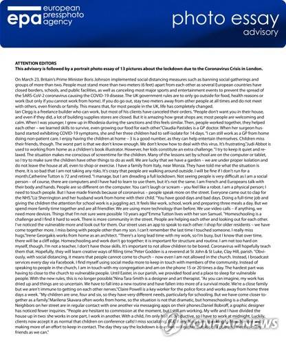 BRITAIN PHOTO ESSAY PANDEMIC LOCKDOWN PORTRAITS