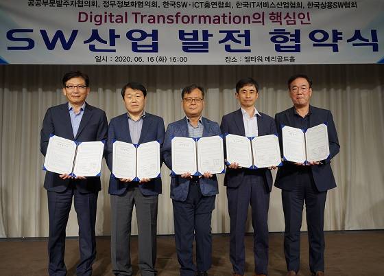 국내 Sw 단체 5곳 Mou Sw 경쟁력 높일 것