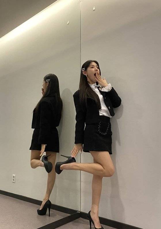 매일이 리즈여자아이들 미연 히든싱어6 대기실 인증샷