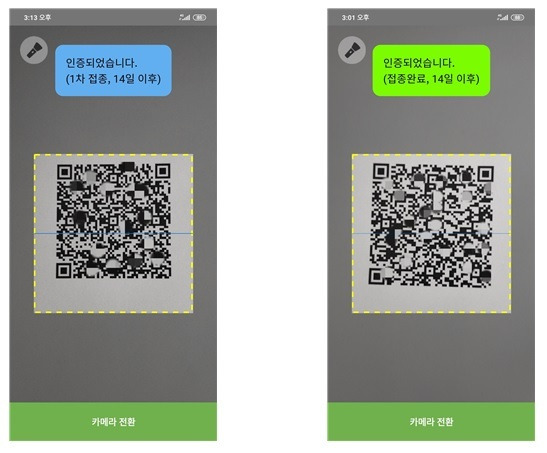 한국사회보장정보원 12일부터 접종 Qr코드 증명 시스템 제공