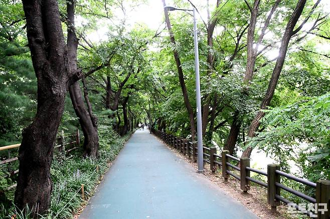 포토친구 산책로 울타리에 음표가 있는 이곳