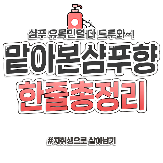 지금까지 맡아본 샴푸향 한줄 총정리 자취생으로 살아남기