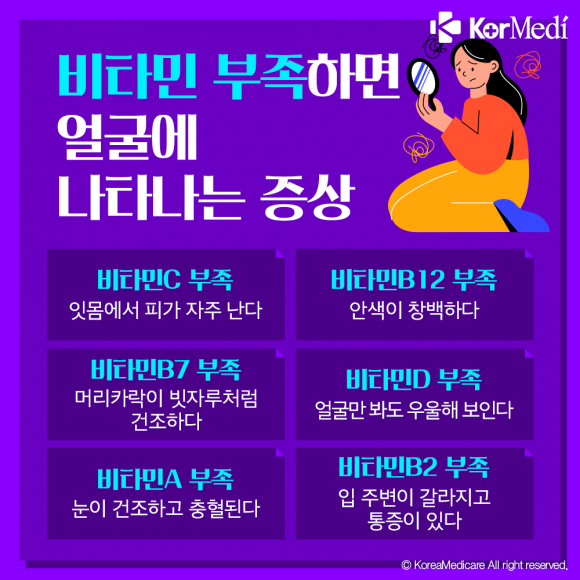 헬스pick 비타민 부족하면 얼굴에 나타나는 증상