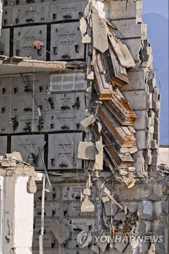 ITALY CURIOSITIES NAPLES CEMETERY COLLAPSE