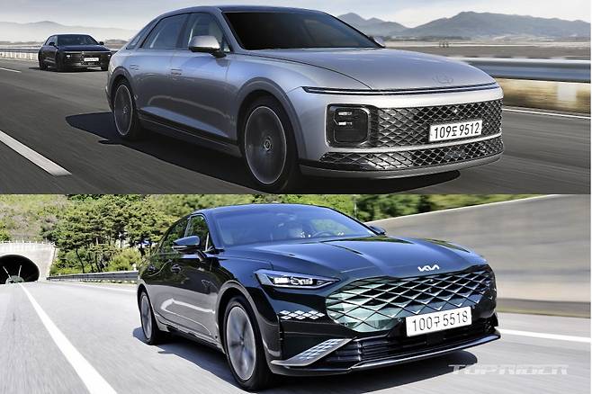 신형 그랜저 VS K8 하이브리드 비교, 가격 차이 최대 700만원 | 탑라이더