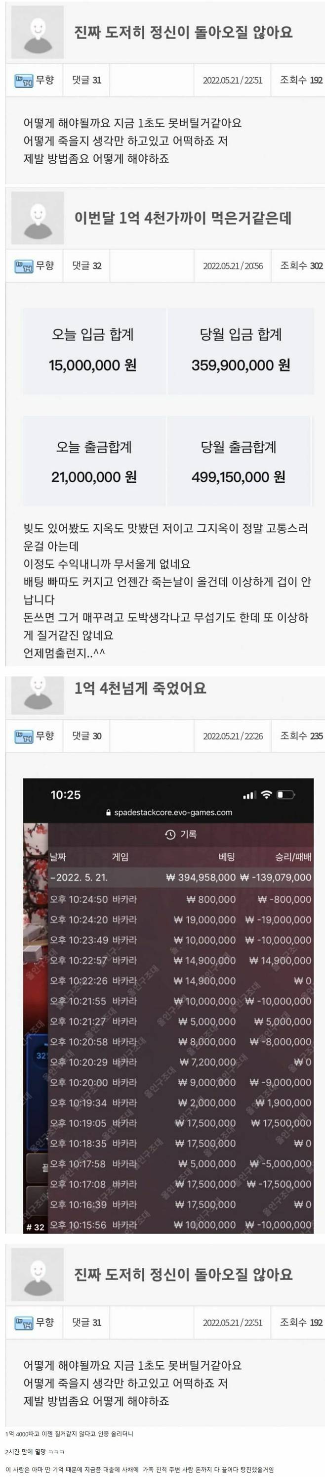 도박으로 1억 4000딴 사람 밈하우스