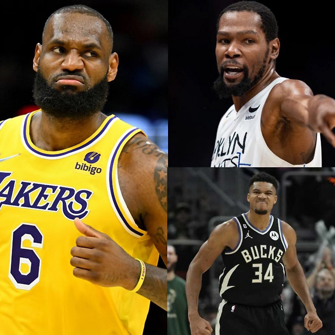 르브론 듀란트 그리고 야니스올스타 2차 팬투표 1·2·3등 차지 Nba