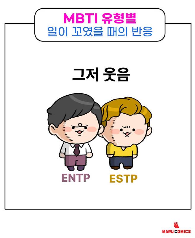 Mbti 유형별 일이 꼬였을 때의 반응 마루코믹스