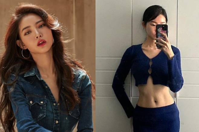 37세 배우자기관리로 20대같은 미모복근 강조한 크롭 투피스룩 어썸클
