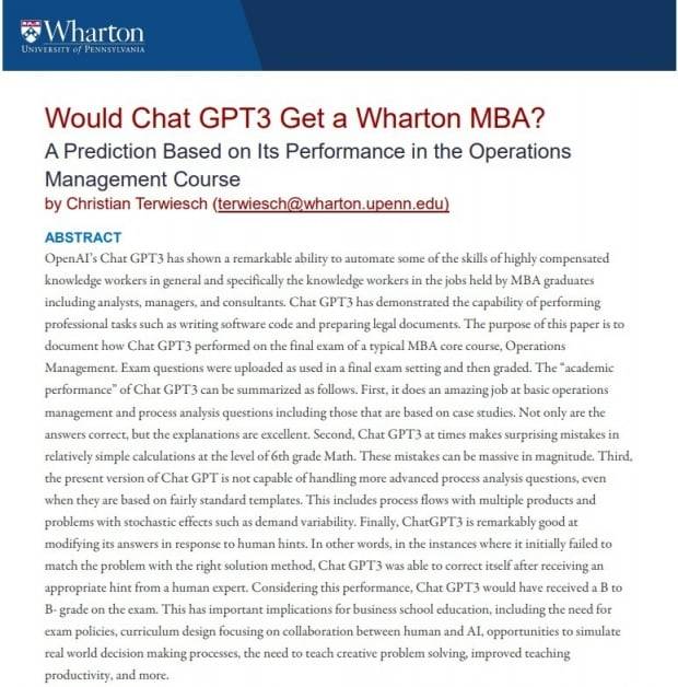 "AI 하나가 1만명 대체한다"…세계 최고 MBA 시험 통과한 인공지능 [글로벌 핫이슈]