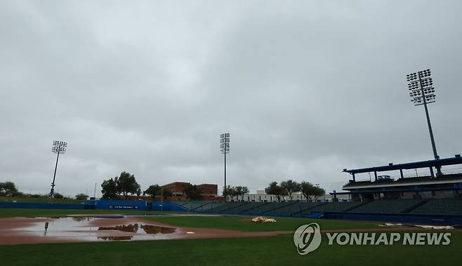 [WBC 캠프] 투손의 비바람 불가항력 변수…대표팀·kt·KIA·NC 울상