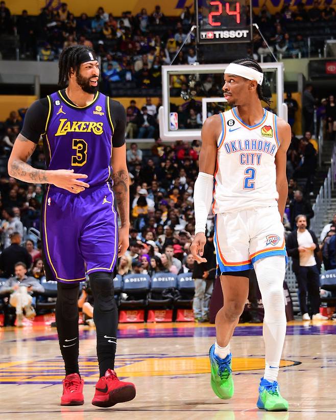 ‘ad 37p 14r 레이커스 르브론 대관식 망친 Okc 설욕 Nba