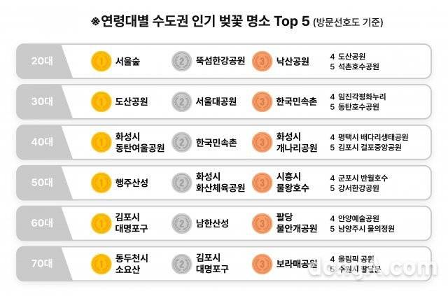 2030 벚꽃 명소는 ‘서도뚝’… SKT, AI 활용 빅데이터 분석