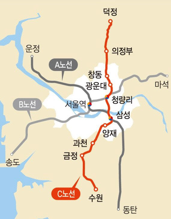본궤도 접어드는 Gtx A·b·c연장 계획 나온다
