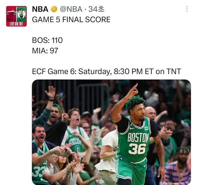 Nba Po ‘3점 폭발높았던 수비 에너지 레벨 보스턴 3연패 후 2연승 동부 컨퍼런스 파이널 전적 2승 3패
