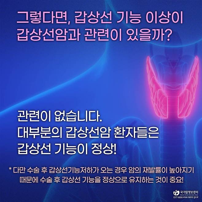 우리나라 발생 1위 갑상선암 증상은 국가암정보센터