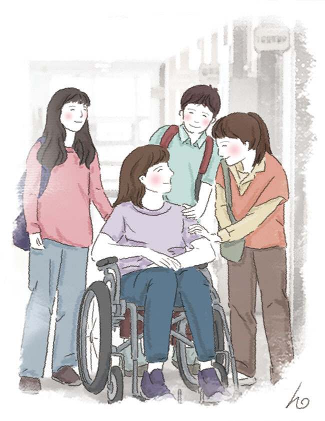 5반 친구들아 몸 불편한 내게 학교생활의 즐거움을 줘서 고마워~ 함께하는 ‘감사편지 쓰기 연중 캠페인
