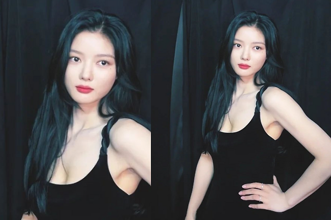 국민 여동생김유정 맞아살 쏙 빠져 과감하고 성숙해졌네직각어깨쇄골 드러낸 드레스룩 어썸클