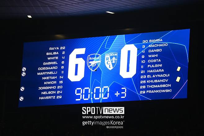 Ucl Review 무려 6명이 득점 아스날 챔스 최초 기록 썼다랑스 6 0 대파7년 만에 16강 진출