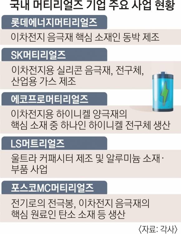 너도나도 ‘머티리얼즈 이차전지 원료사업 불붙었다
