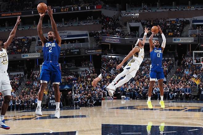 ‘하든·레너드·조지 90p 합작 클리퍼스 인디애나 잡고 파죽의 8연승 Nba