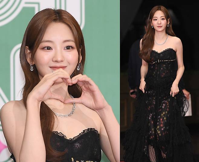 조이현 ‘시스루의 매력‘ 알록달록 꽃무늬로 화사한 미모 올블랙 탑 레이스 드레스룩 스타와 패션