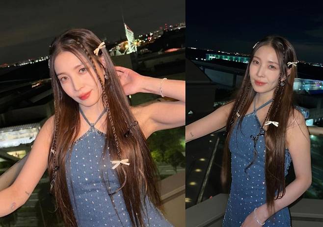 아시아의 별 권보아 일본에서도 반짝반짝 빛나는 미모 데님 홀터넥 원피스 스타와 패션