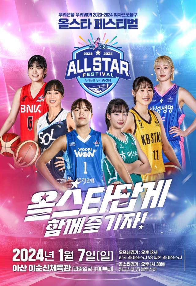 WKBL, 7일 올스타전서 확실한 팬 서비스 제공…"풍성한 선물 가득"