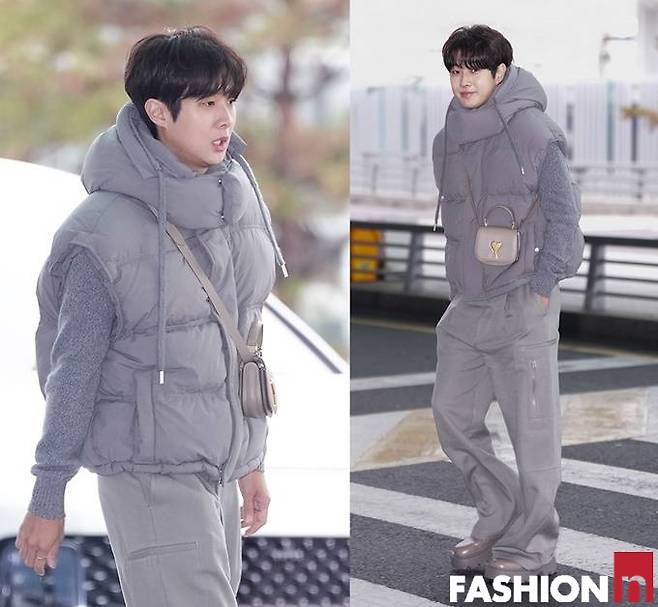 최우식 공항 사로잡은 꽃미남 패딩 조끼 가방 신발까지 깔맞춤 패션엔