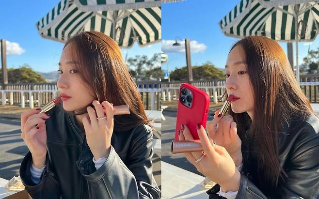 이국적인 분위기 정수정 헤어 컬러는 골드 브라운 고급스러운 가을 뮤트 스타일링 뷰티는 내운명