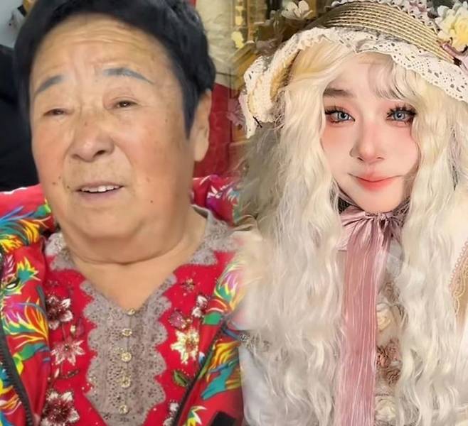 50대 남성이 미소년으로中메이크업 전문가 화제