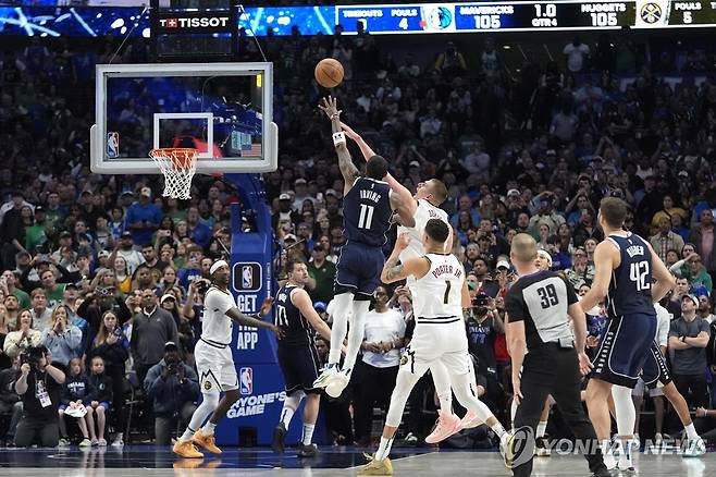어빙 65m 거리서 왼손 플로터nba 댈러스 덴버에 역전승