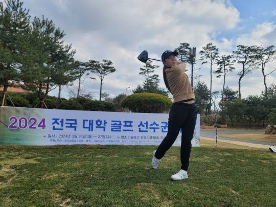 여자골프 국가대표 상비군 최정원한국체대 이틀 연속 70타로 2024 전국대학골프선수권 2차대회 단독선두