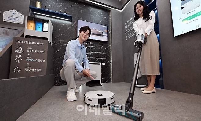 포토 로봇청소기 비스포크 Ai 스팀과 무선청소기 비스포크 Ai 제트