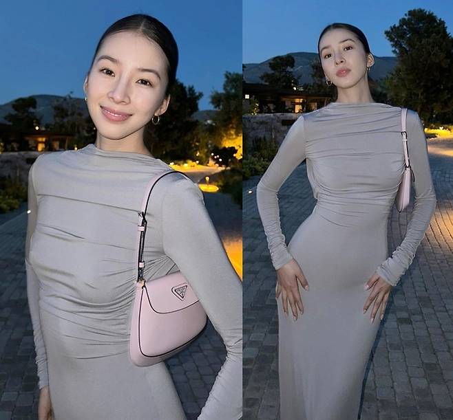 모델 아이린 부러운 8등신 인형 몸매 감탄이 절로 초밀착 머메이드 원피스룩 패션엔