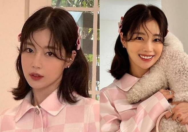 기은세 사랑스러운 단발 변신 발랄한 물결 웨이브 리본 헤어핀 스타일링 뷰티는 내운명