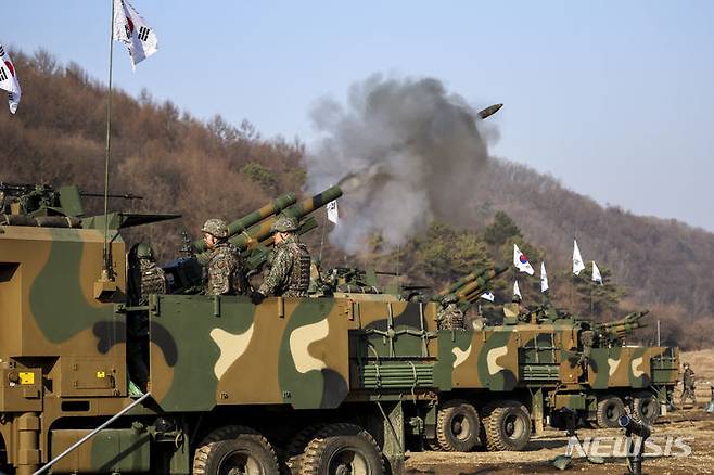 육군 대규모 합동 포탄사격훈련 실시적 도발 응징 의지 다져