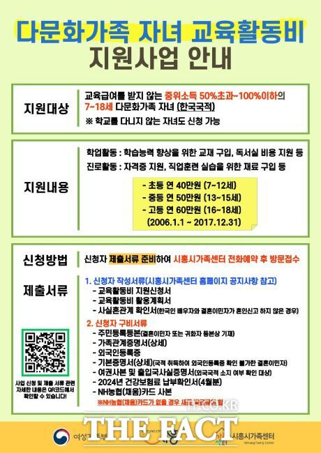 시흥시 저소득 다문화가족 자녀 교육활동비 지원
