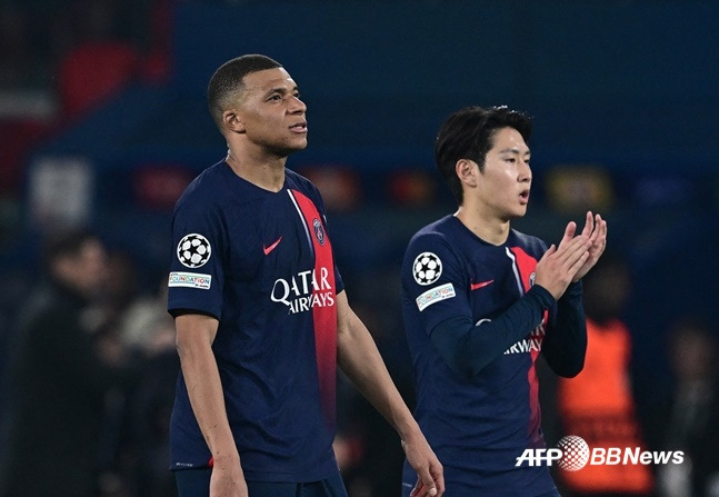 이강인 경기 후 음바페와 허망한 표정 Psg 슈팅 총 44개 난사→0골 충격 佛 슈퍼스타들로 대실패다 맹비난