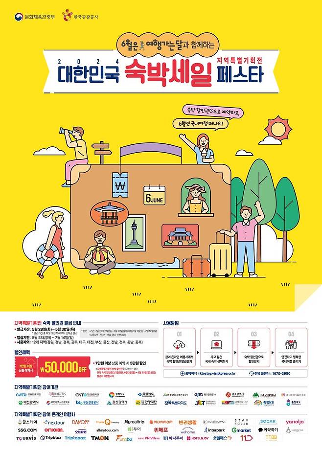 숙박 쿠폰으로 광주 여행 즐겨요광주광역시·광주관광공사 숙박세일 페스타 운영