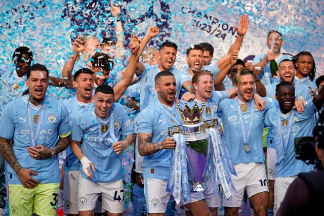 펩 과르디올라 체제 맨시티 Epl 사상 첫 4연속 우승