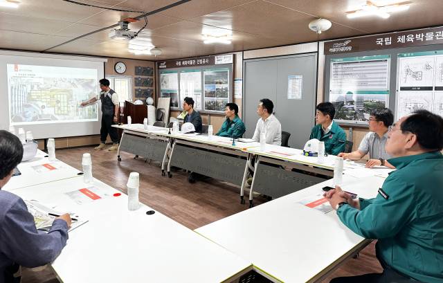 Kspo 국립스포츠박물관 건설현장 안전점검 시행여름철 폭염·폭우 대비 현장 근로자 안전 확인