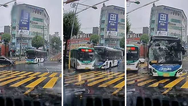 내리막길서 운전기사 없이 달린 버스‥대형참사로 이어질 뻔