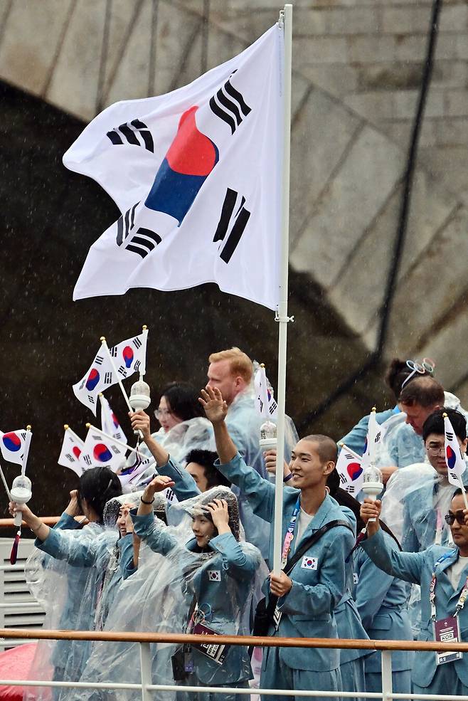 한국 차례에 북한이 입장합니다파리 올림픽 개회식 최악의 사건 일으켰다