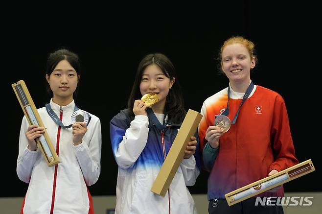반효진 공기소총 10m 금메달한국 하계올림픽 100호종합 파리 2024