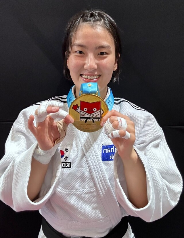 경기대 김민정 亞청소년유도 女52㎏급 ‘정상 매트