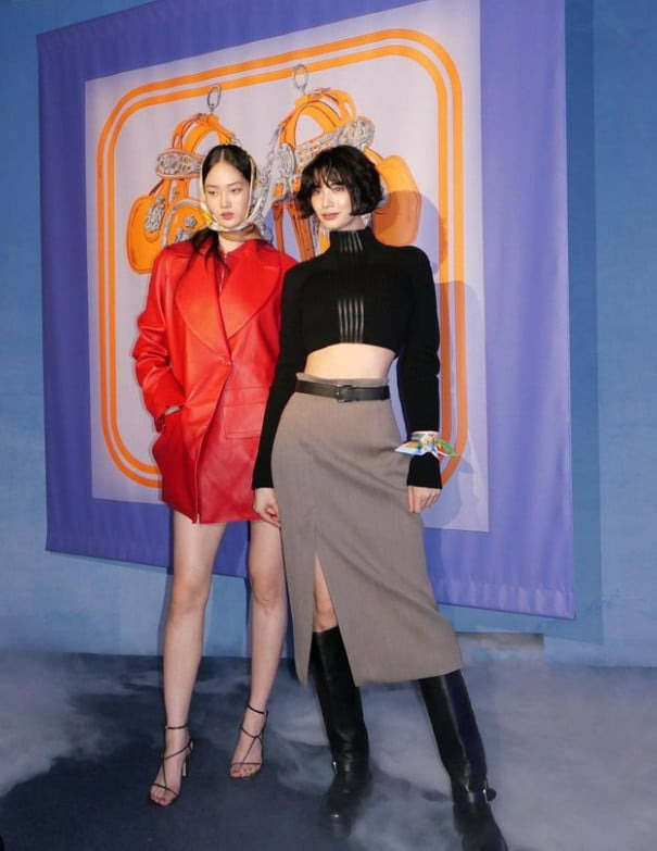 '171cm 48kg' 나나, 비율 얼마나 좋으면…174cm 톱모델 신현지에 안 밀려