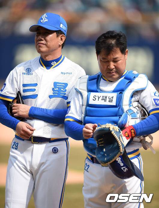 삼성 레전드 배터리 김시진·이만수 시구 및 시포장효조 손자 시타 Ks 3차전 라팍 빛낸다