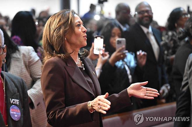 흑인교회 간 해리스 펜실베이니아가 열쇠동력은 우리가 있다